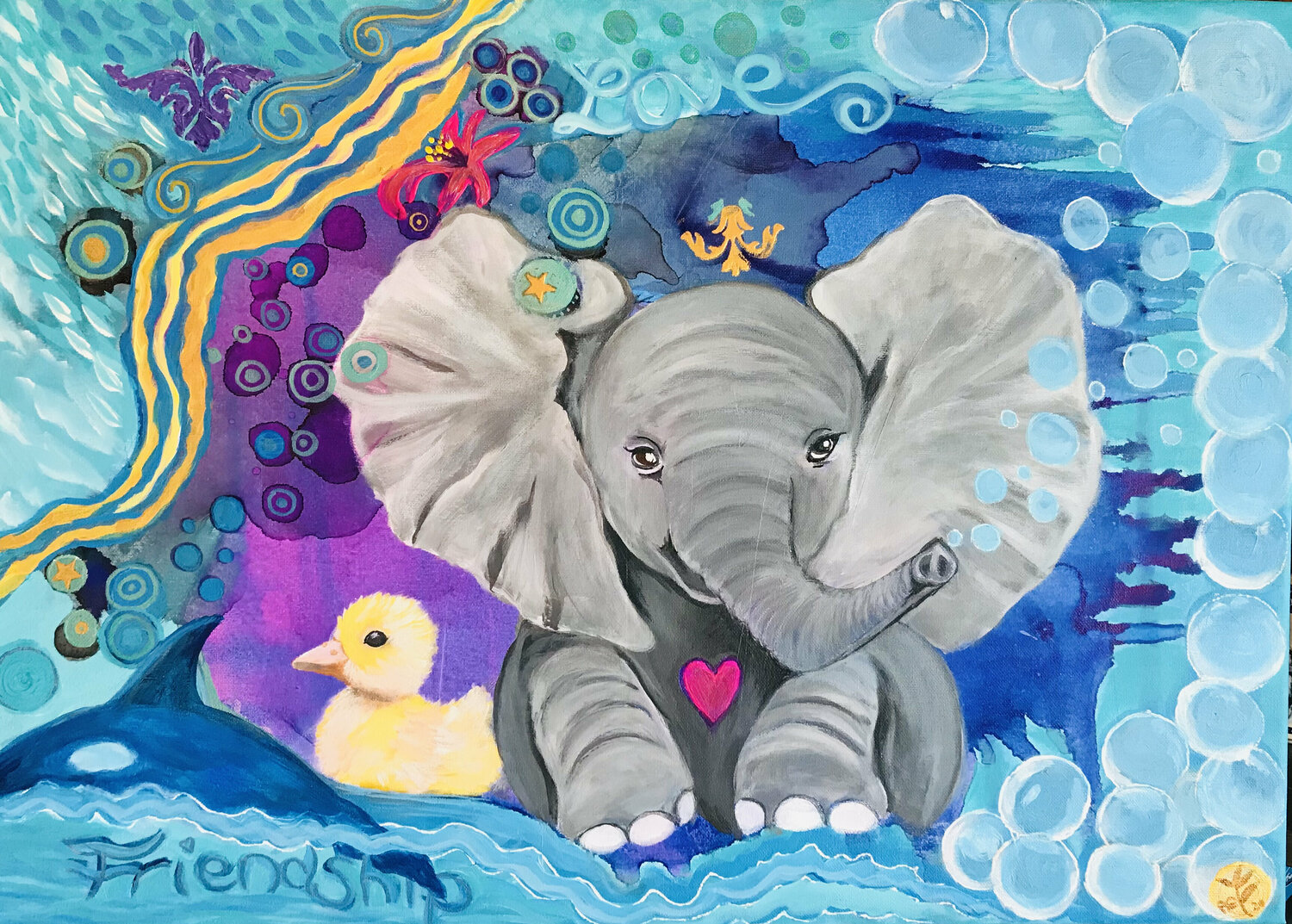 Friendship by Amelie Monira Egenolf (2021) : Painting Acrylic, Ink on ...