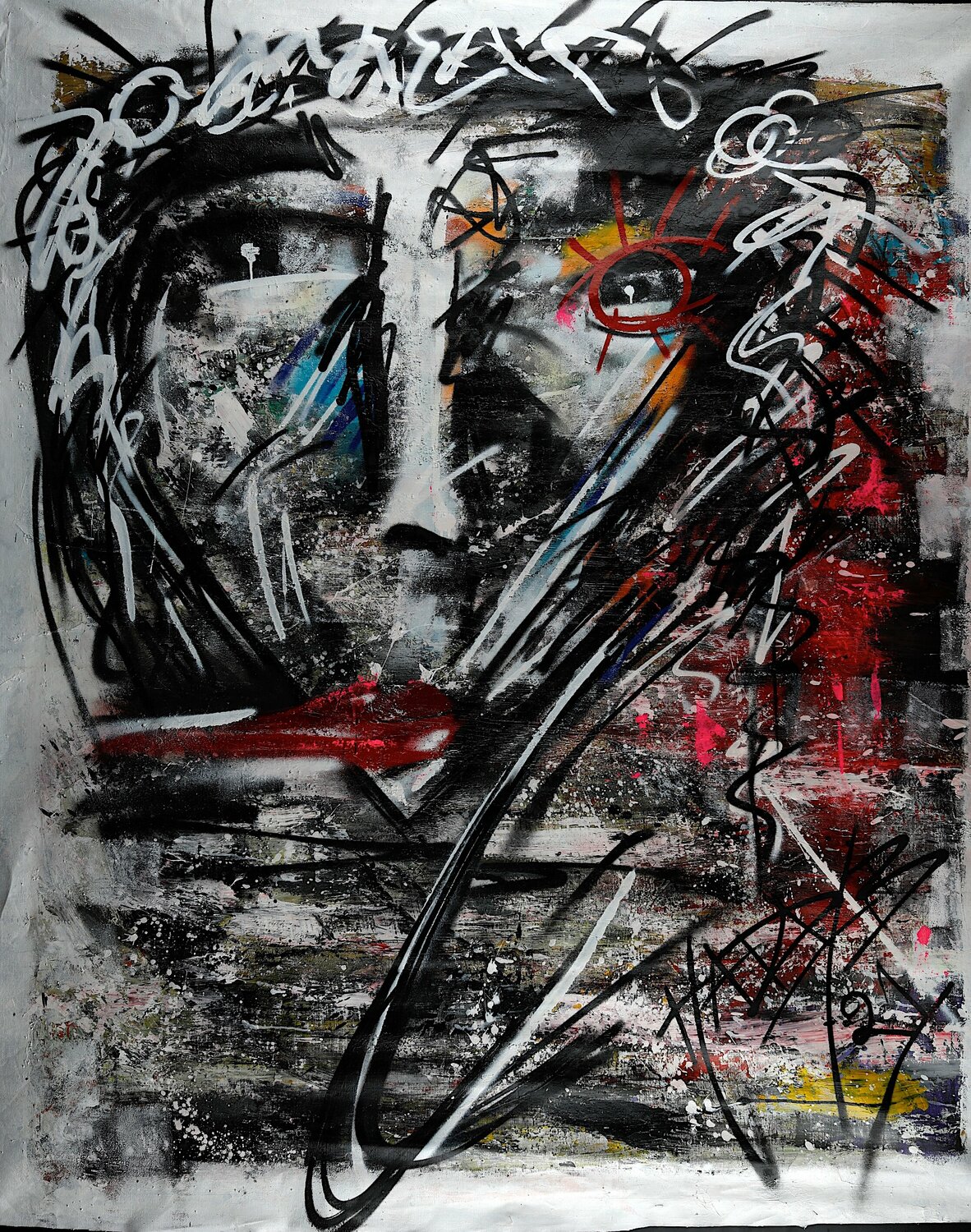 Self Portrait by Hady Beydoun (2021) : Painting Acrylic, Graffiti on ...