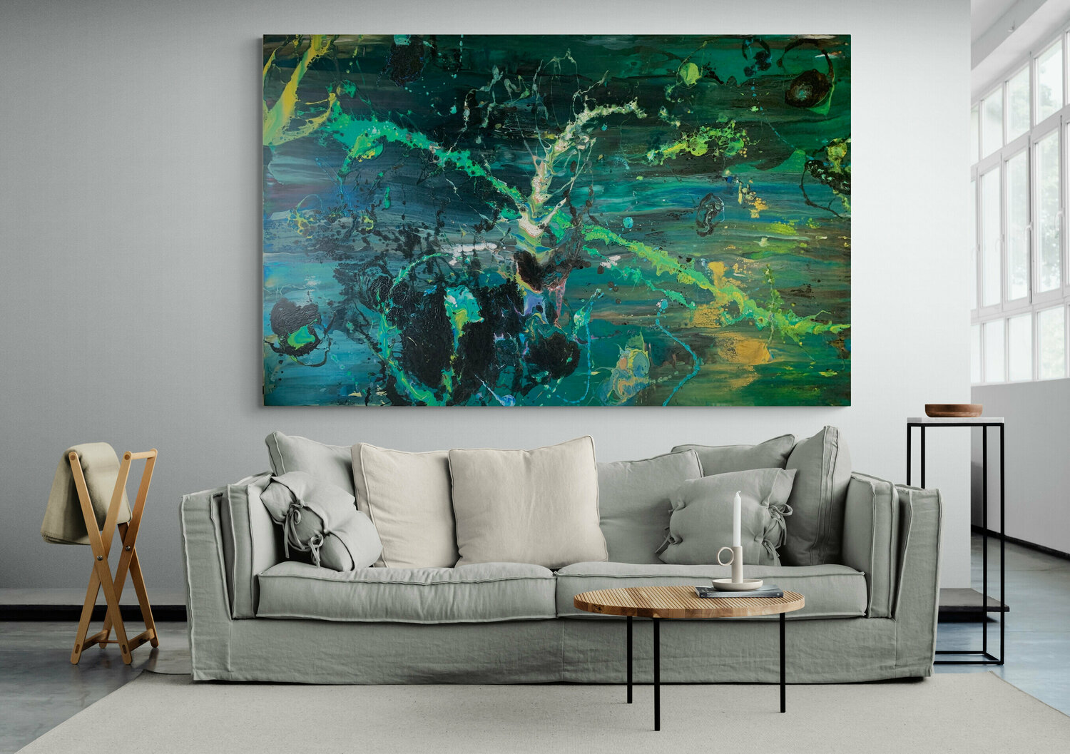 Ocean battle 2 by Sandra Lederer (2021) : Painting Acrylic on Canvas ...
