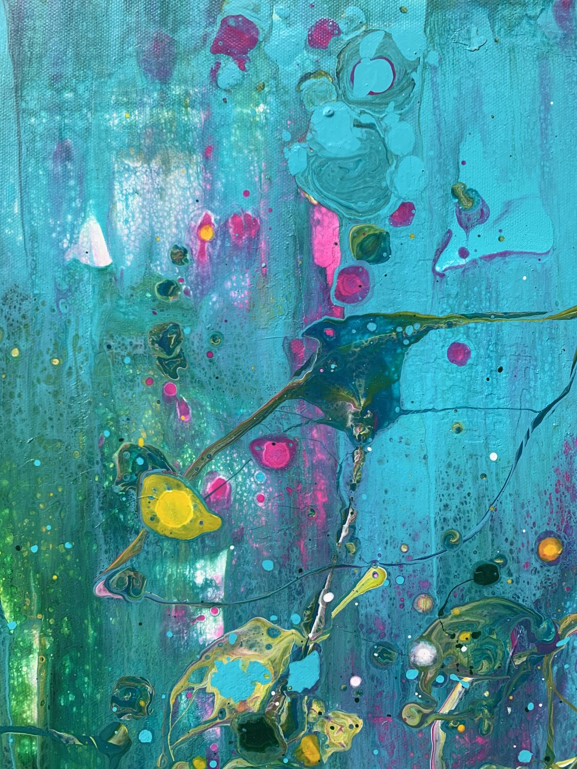 Waterworld by Sandra Lederer (2022) : Painting Acrylic, Lacquer on ...