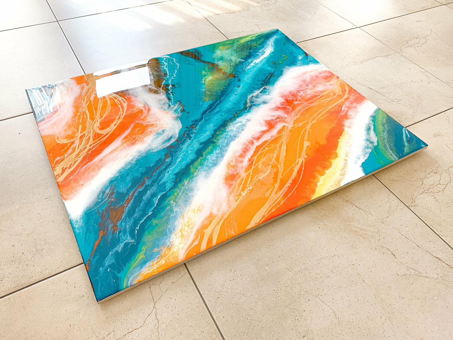 Flow I by Anja Becker (2018) : Other media Resin on Wood - SINGULART