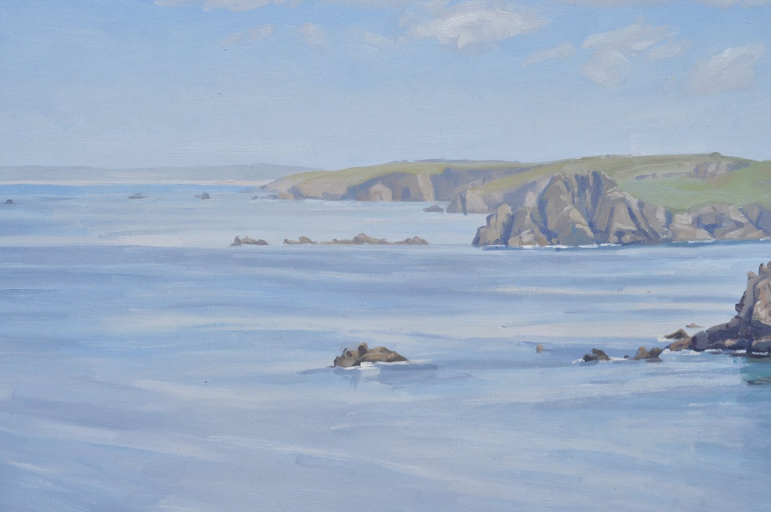 Nuages d'été sur la Cap Sizun de Anne Baudequin (2023) : Peinture Huile ...