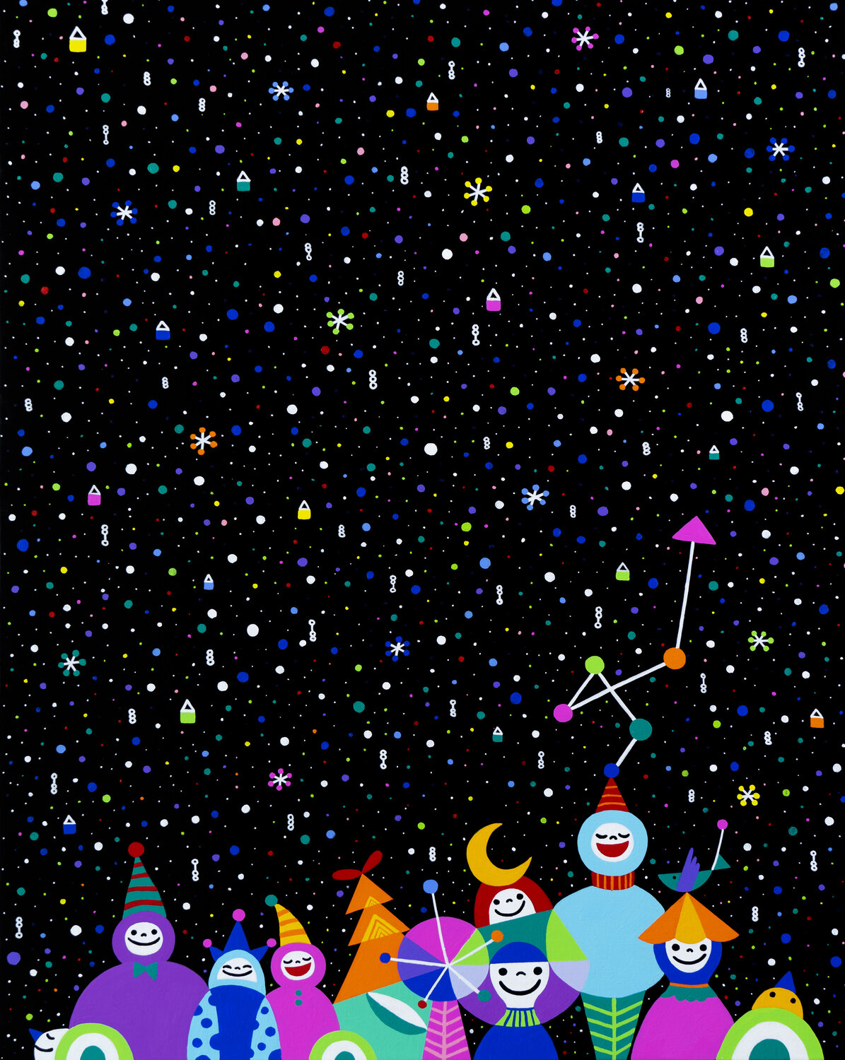 The Starry Night by Jeehyun Kim (2022) : Painting Acrylic on Canvas - SINGULART