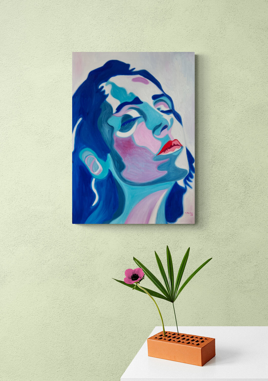 The Inner blue Light de Mathilde Polidori (2022) : Peinture Huile sur ...