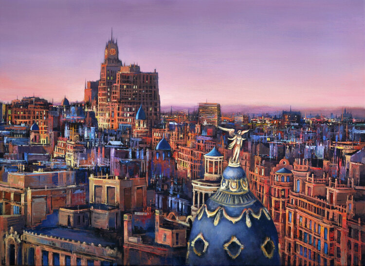 Madrid Lights by Behshad Arjomandi (2020) : Painting Oil on Canvas ...