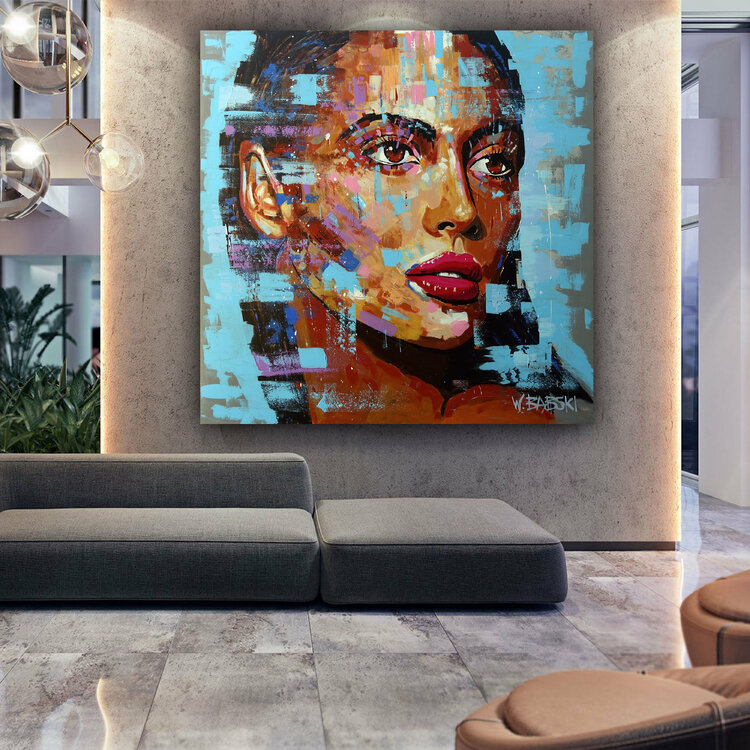 Face 49 by Wojtek Babski (2021) : Painting Acrylic on Canvas - SINGULART