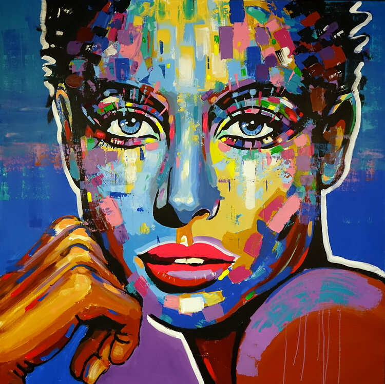 Face 42 by Wojtek Babski (2020) : Painting Acrylic on Canvas - SINGULART