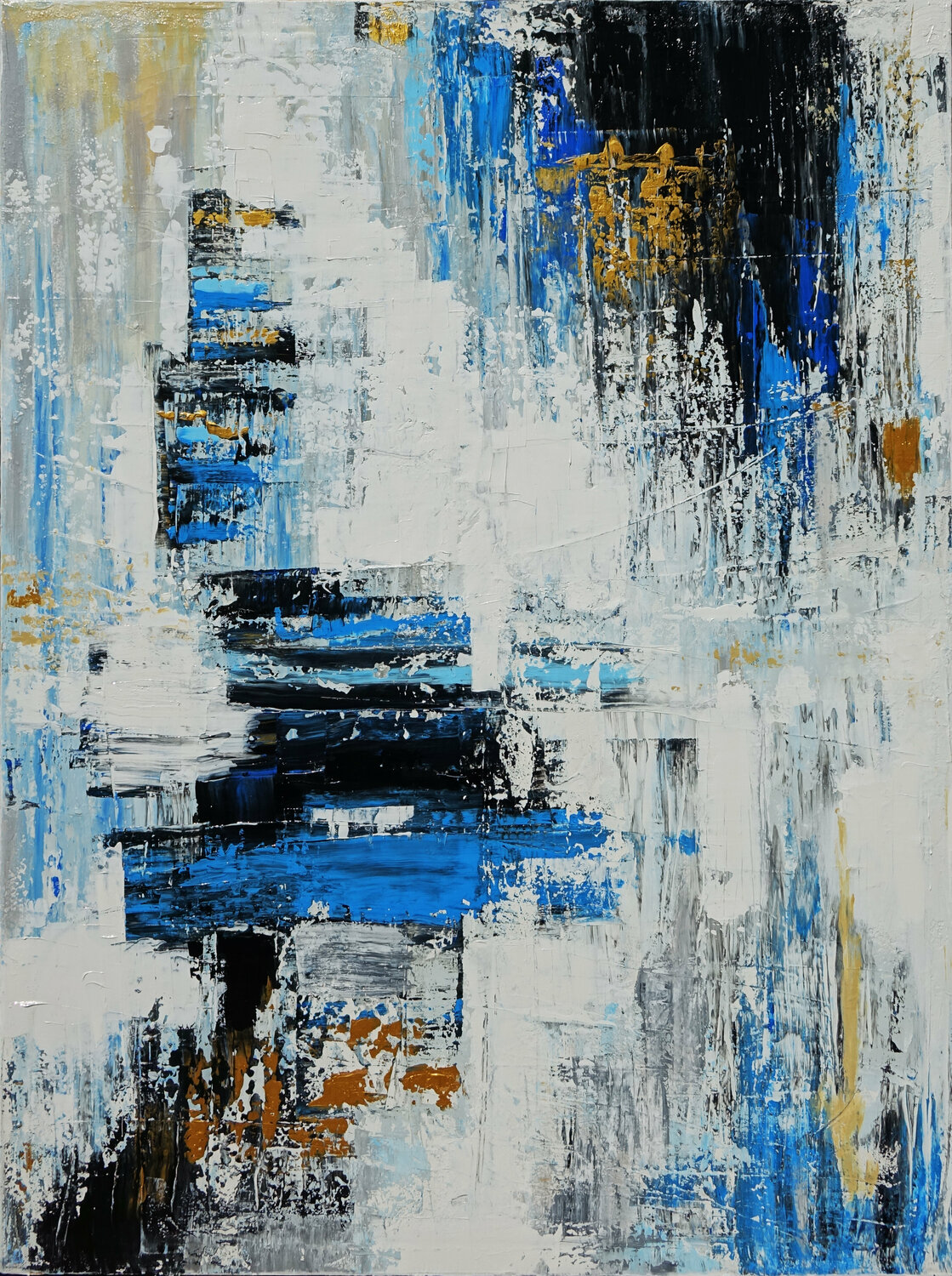 Blue Abstract by Wojtek Babski (2020) : Painting Acrylic on Canvas ...