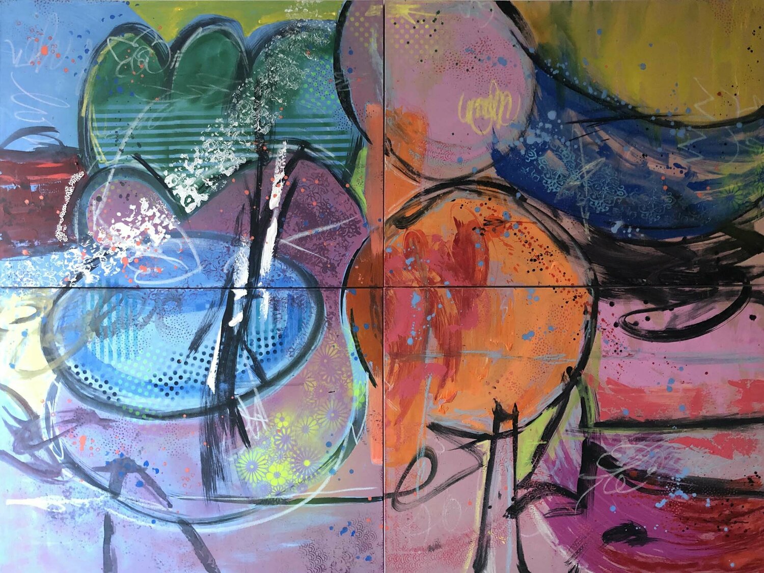 Core Dream Multi by Tina Psoinos (2020) : Painting Acrylic, Pastel on ...