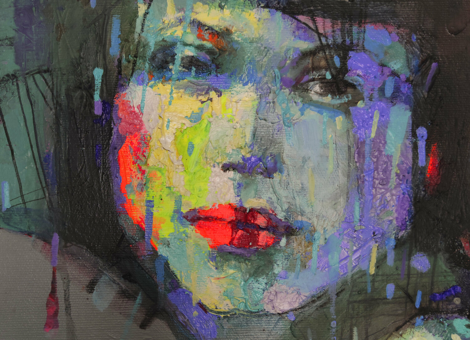 Summer rain by Viktor Sheleg (2021) : Painting Acrylic, Oil on Canvas ...