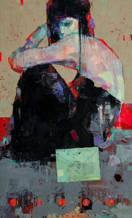 Letter by Viktor Sheleg (2019) : Painting Acrylic, Oil on Canvas ...