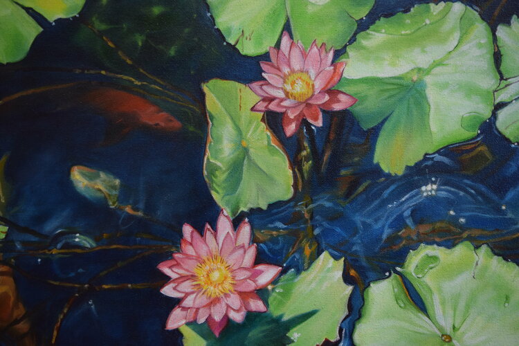 Aquatic Calligraphy by Catherine Kirkwood (N.D) : Painting Oil on ...