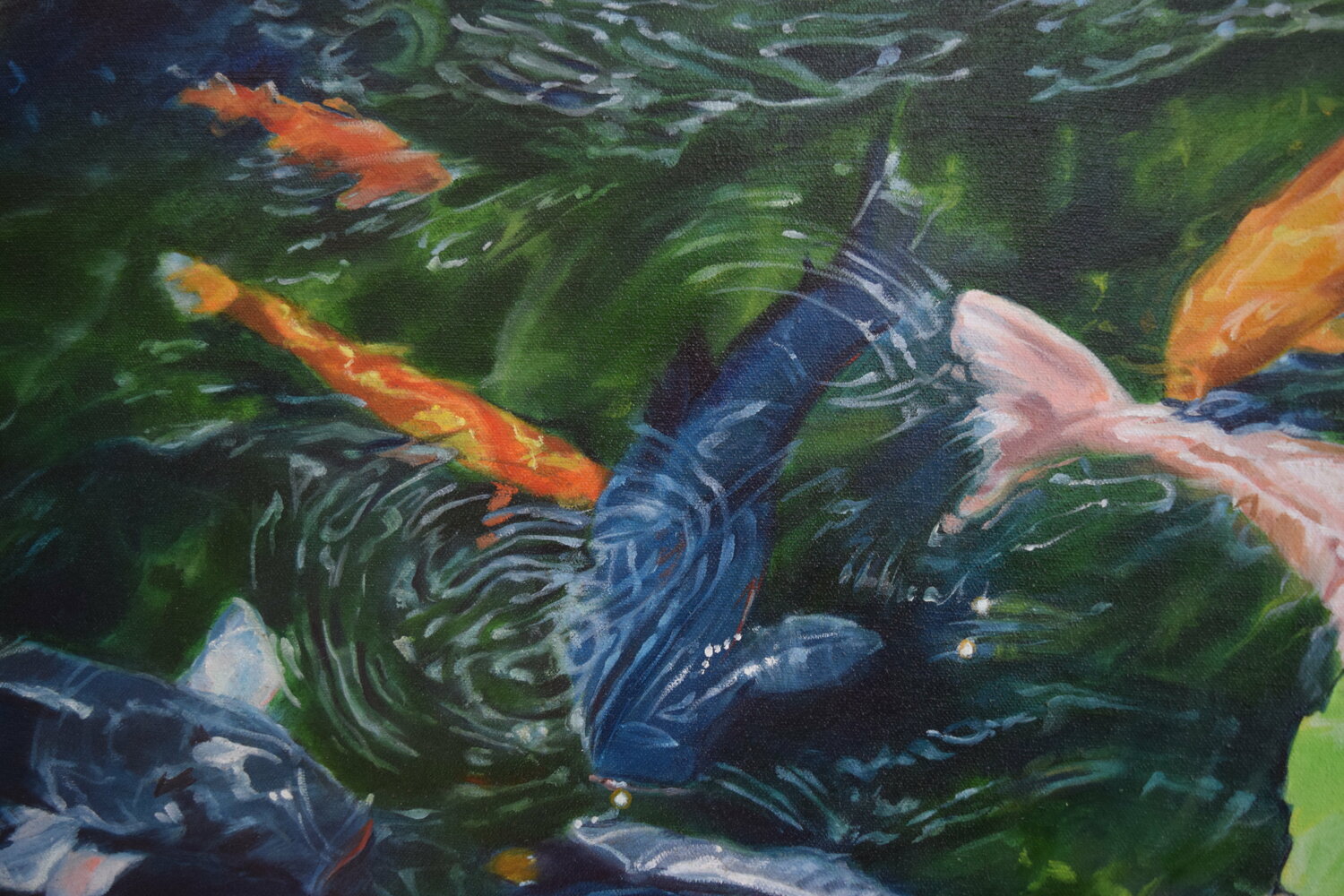 Aquatic Calligraphy by Catherine Kirkwood (N.D) : Painting Oil on ...