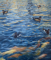 Aquatic Calligraphy by Catherine Kirkwood (N.D) : Painting Oil on ...