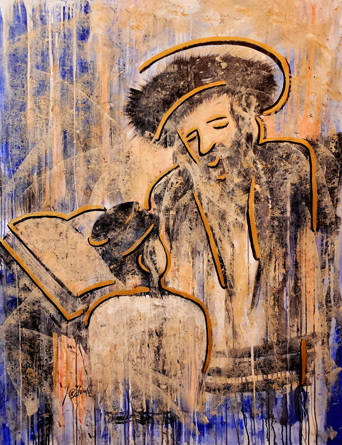 Father and Son I by Yossi Rosenstein (2020) : Painting Acrylic on ...