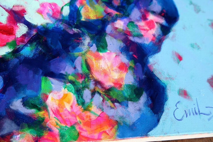 Dancing Flowers by Emil Aziz (2021) : Painting Oil on Canvas - SINGULART