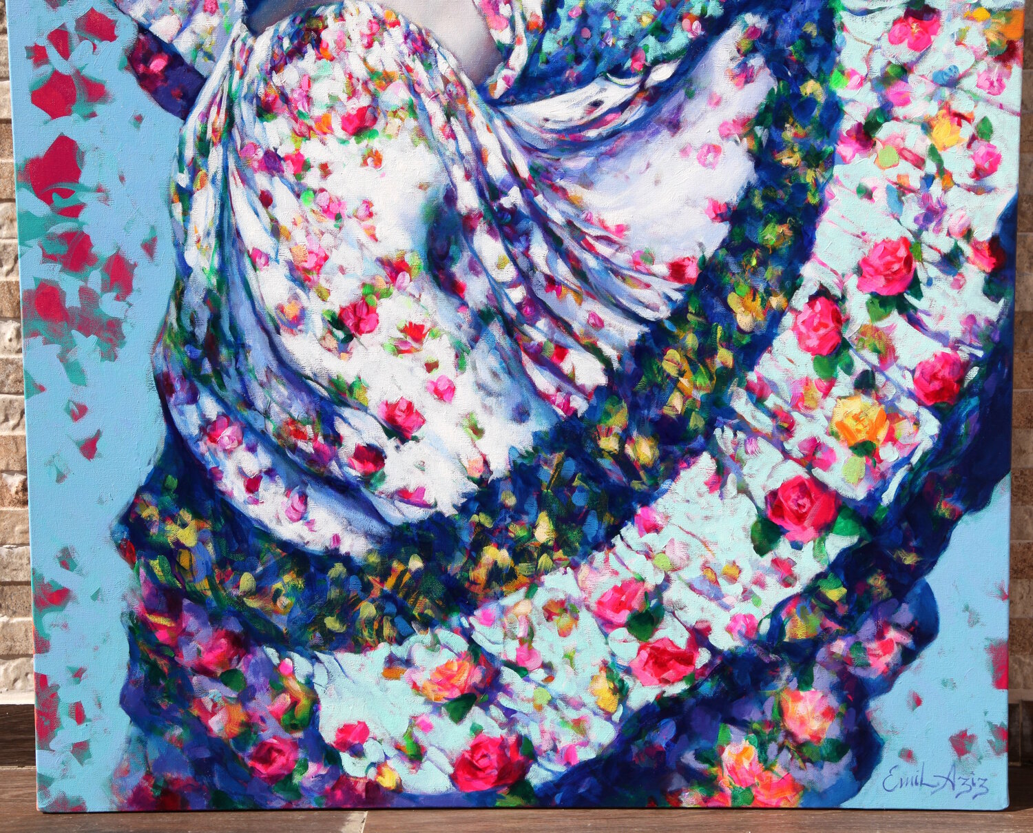 Dancing Flowers by Emil Aziz (2021) : Painting Oil on Canvas - SINGULART