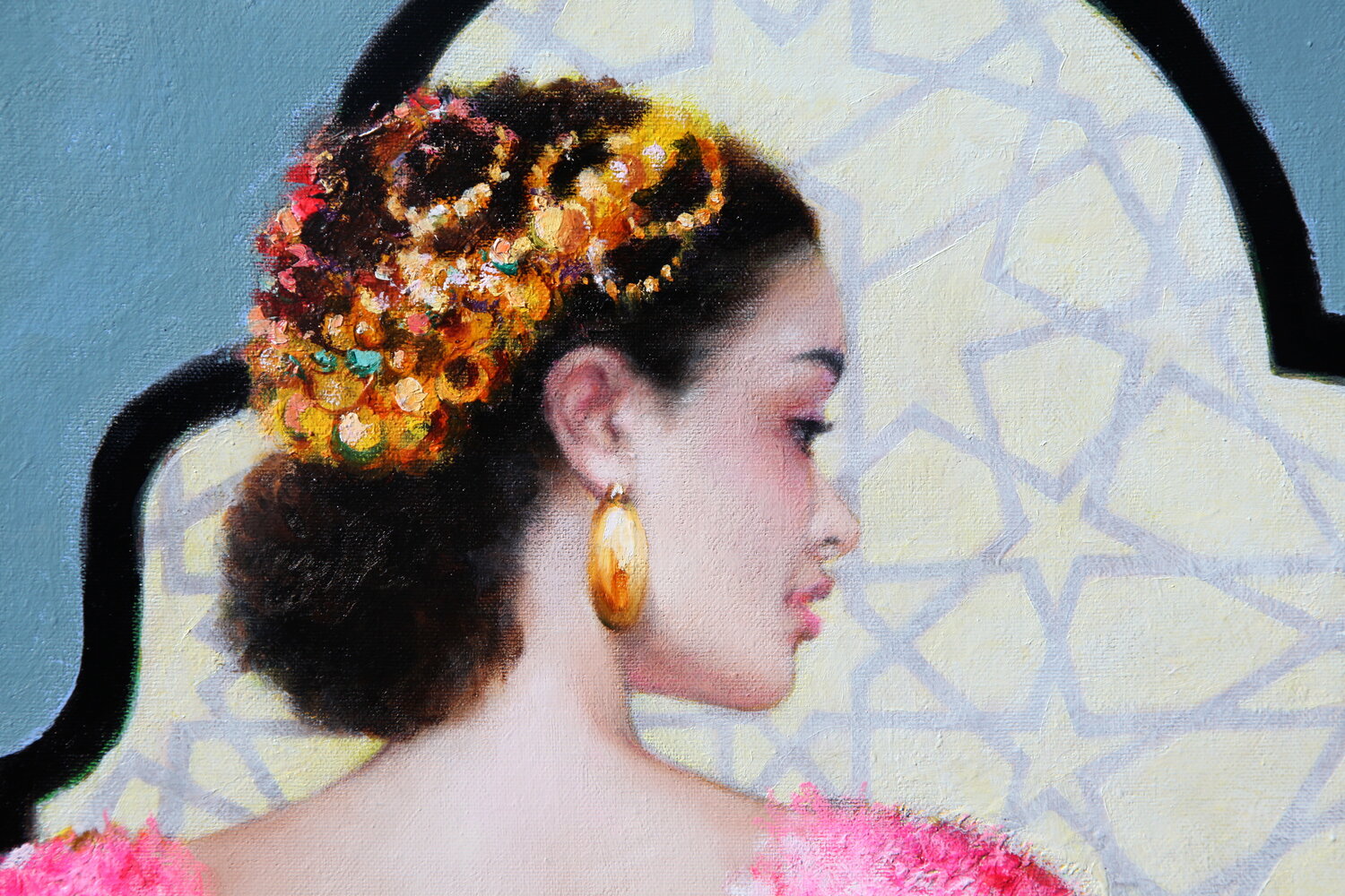 The Pink Dress by Emil Aziz (2020) : Painting Oil on Canvas - SINGULART