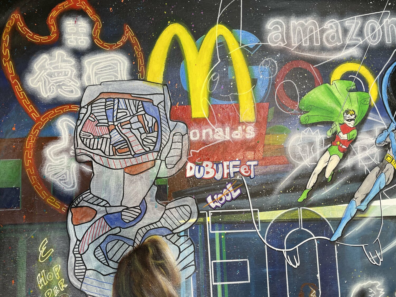 Untitled Exquisite Maximalism Pop (KAWS Skull selfie, Edward Hopper ...