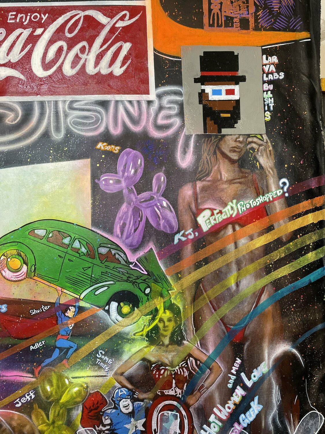 Untitled Exquisite Maximalism Pop (KAWS Skull selfie, Edward Hopper ...