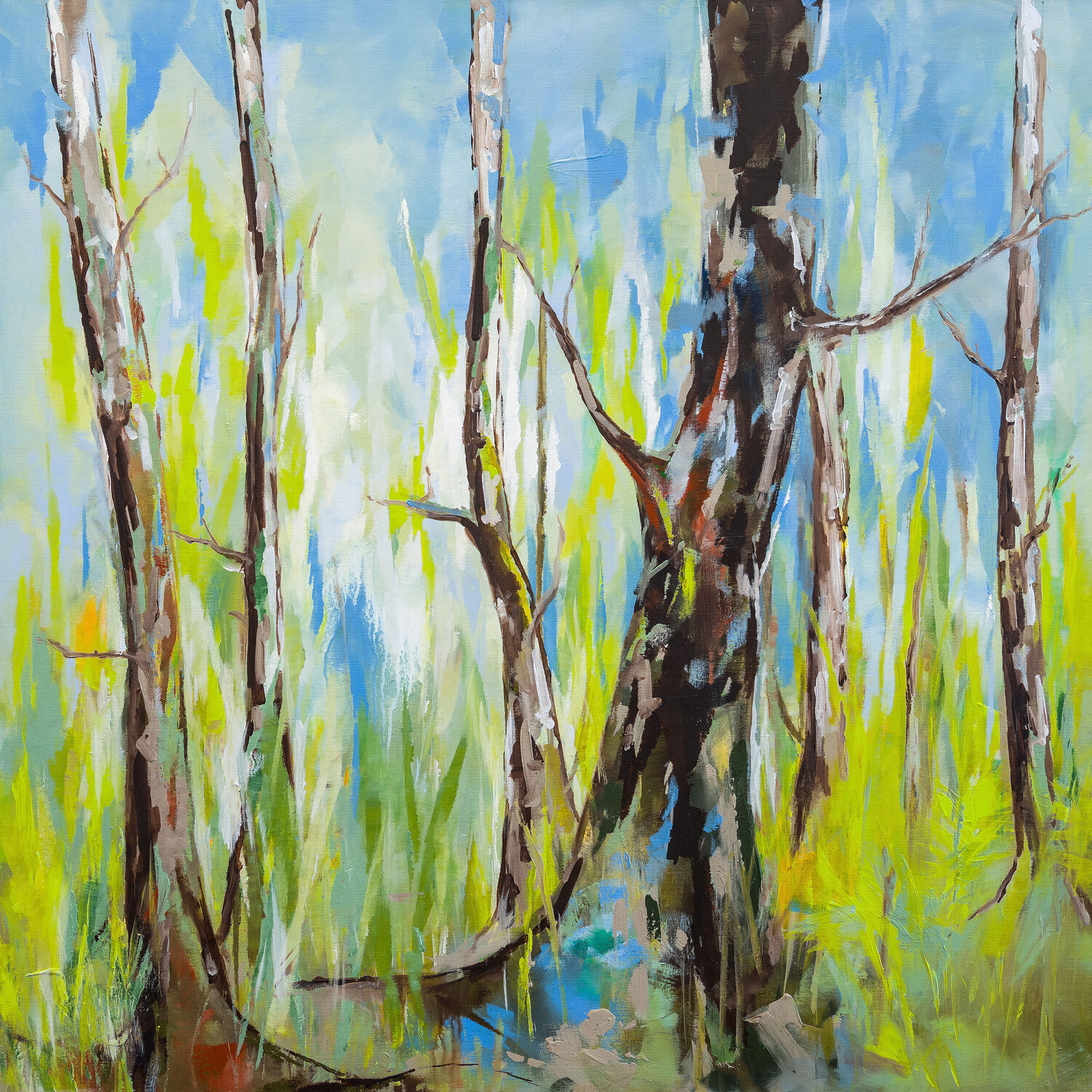 Forest 2 by Agnieszka Potocka-Makoś (2021) : Painting Acrylic on Canvas ...