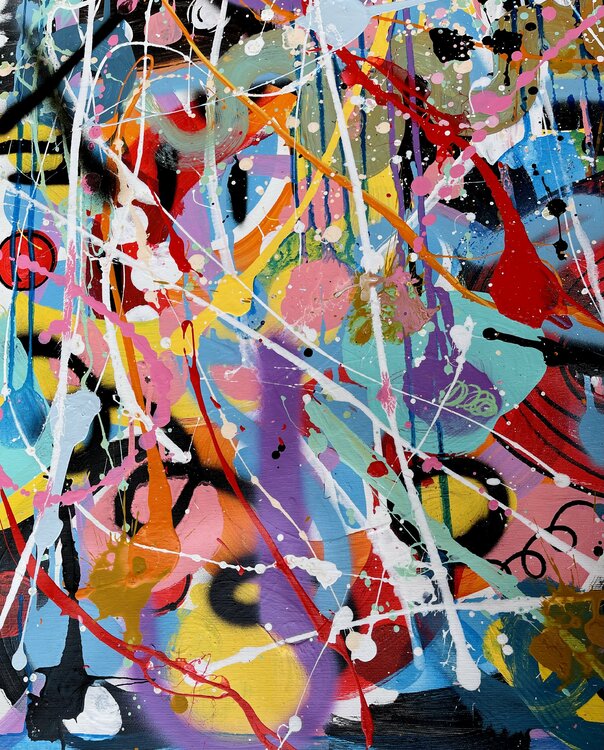 Prometheus by Mercedes Lagunas (2021) : Painting Acrylic, Spray paint ...