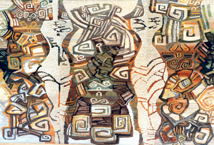 Neolithic 5000 years by Florina Breazu (1999) : Textile Wool on Canvas ...