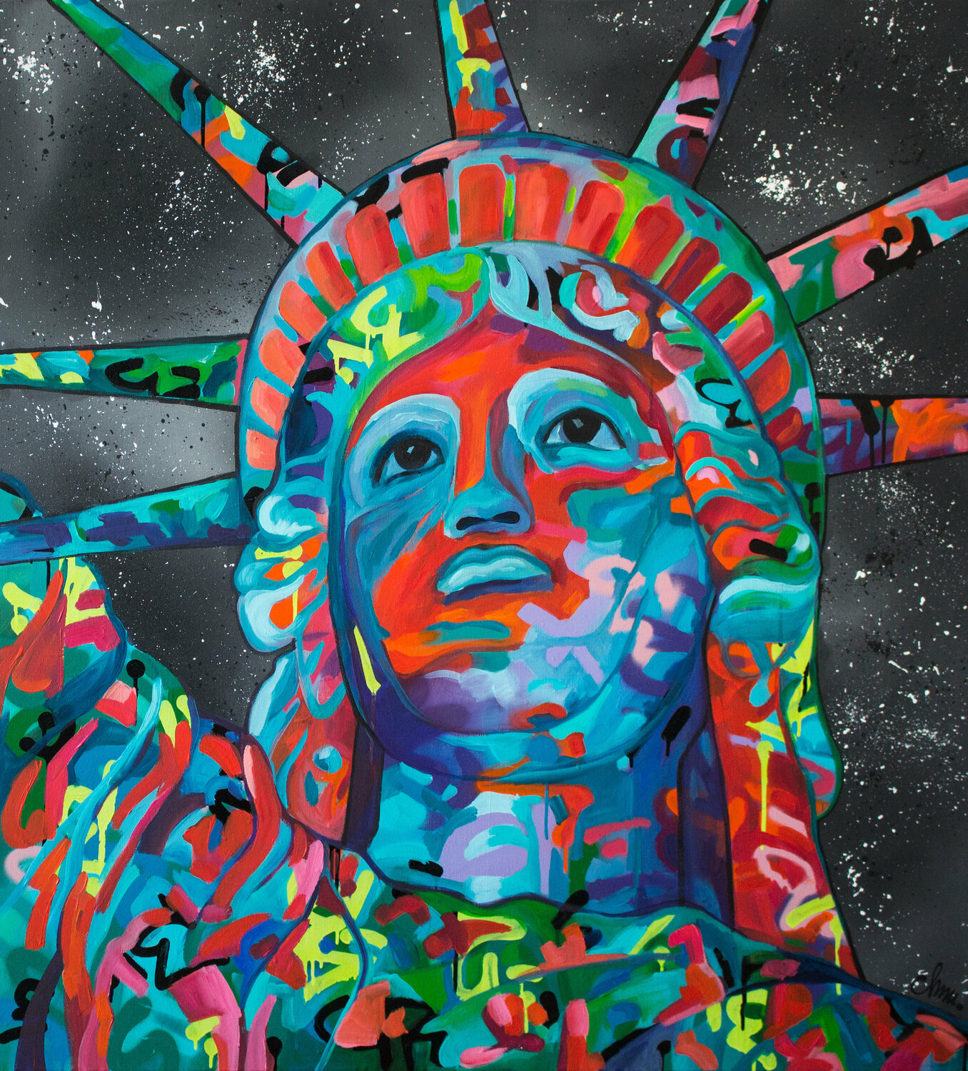 The liberty is now von Monika Mrowiec (2020): Malerei Acryl, Graffiti ...