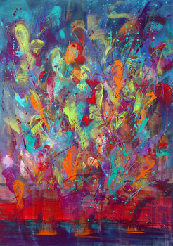 be my Valentine by Simone Monney (2022) : Painting Acrylic, Collage on ...