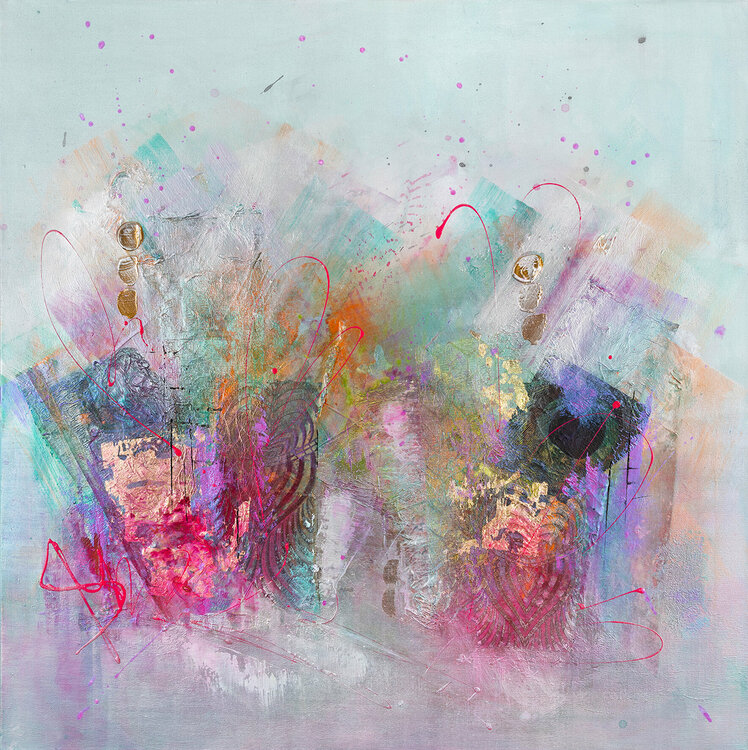 mystère oriental by Simone Monney (2019) : Painting Acrylic, Collage on ...