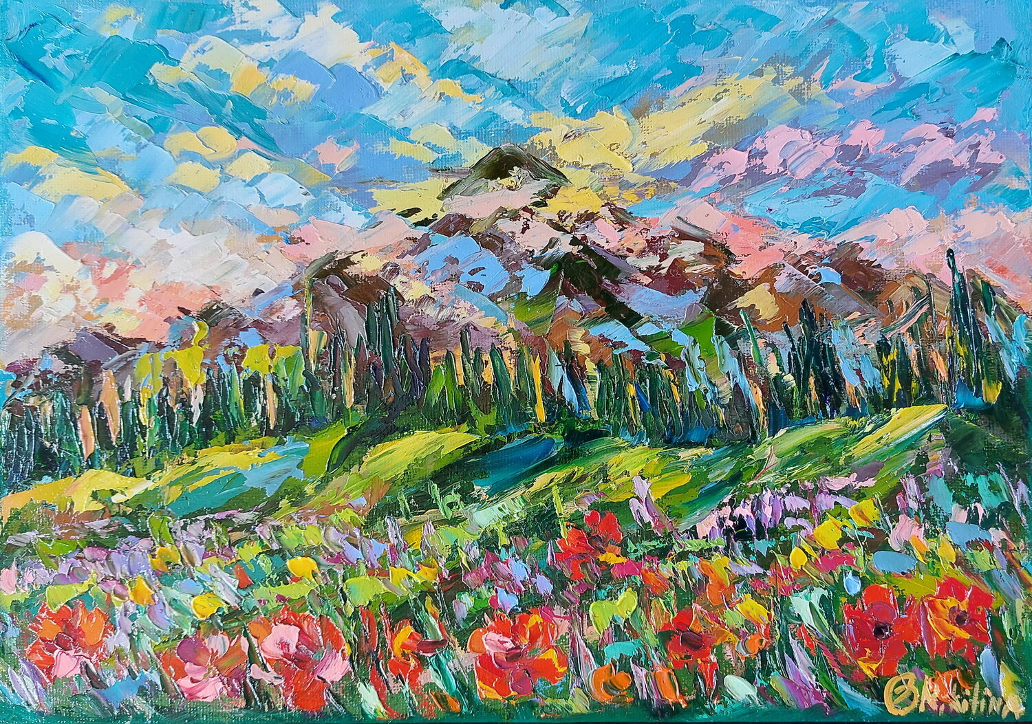 California Poppy by Olga Nikitina (2023) : Painting Oil on Canvas ...