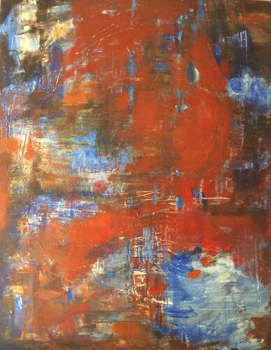 THE DRAGON von Barbara Schauß (2018): Malerei Acryl, Erde auf Leinwand ...