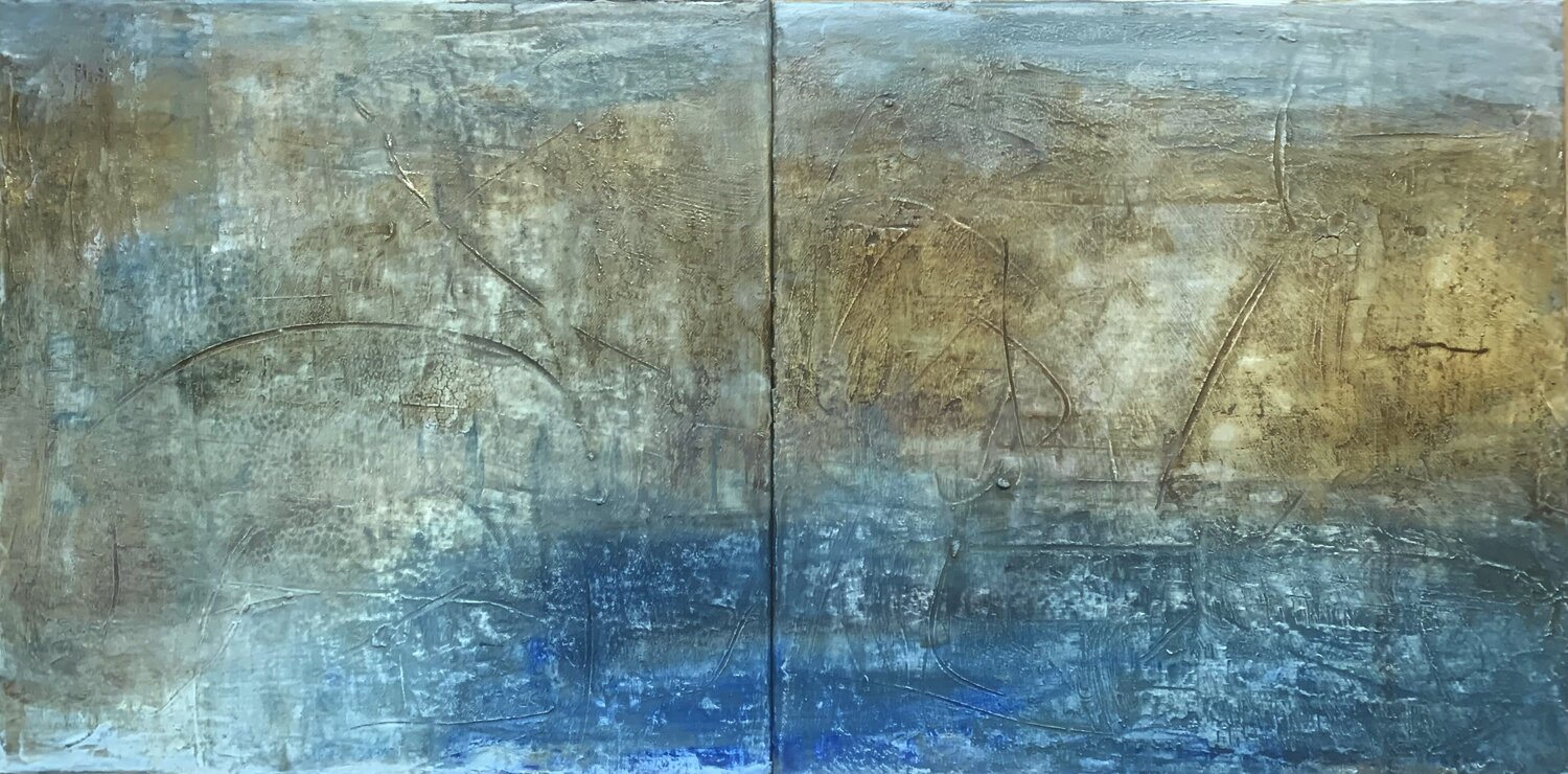ACQUA E MURI von Barbara Schauß (2022): Malerei Acryl, Erde auf ...