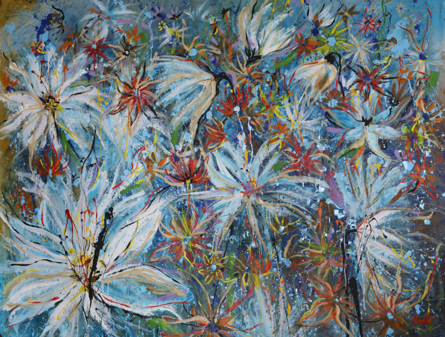 Wild nature by Maria Moretti (2023) : Painting Acrylic, Oil on Canvas ...