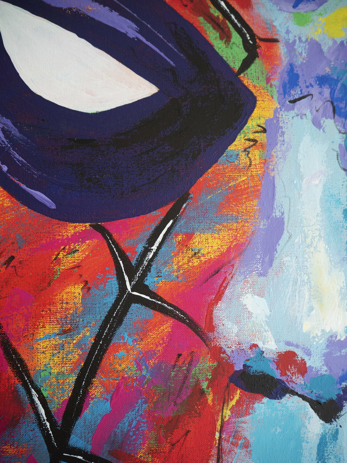 Spider - Man / Half face series by Tadaomi Kawasaki (2019) : Painting ...