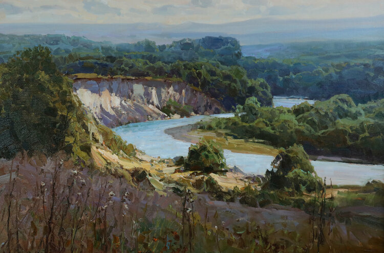 On a steep shore by Alexander Babich (2019) : Painting Oil on Canvas ...