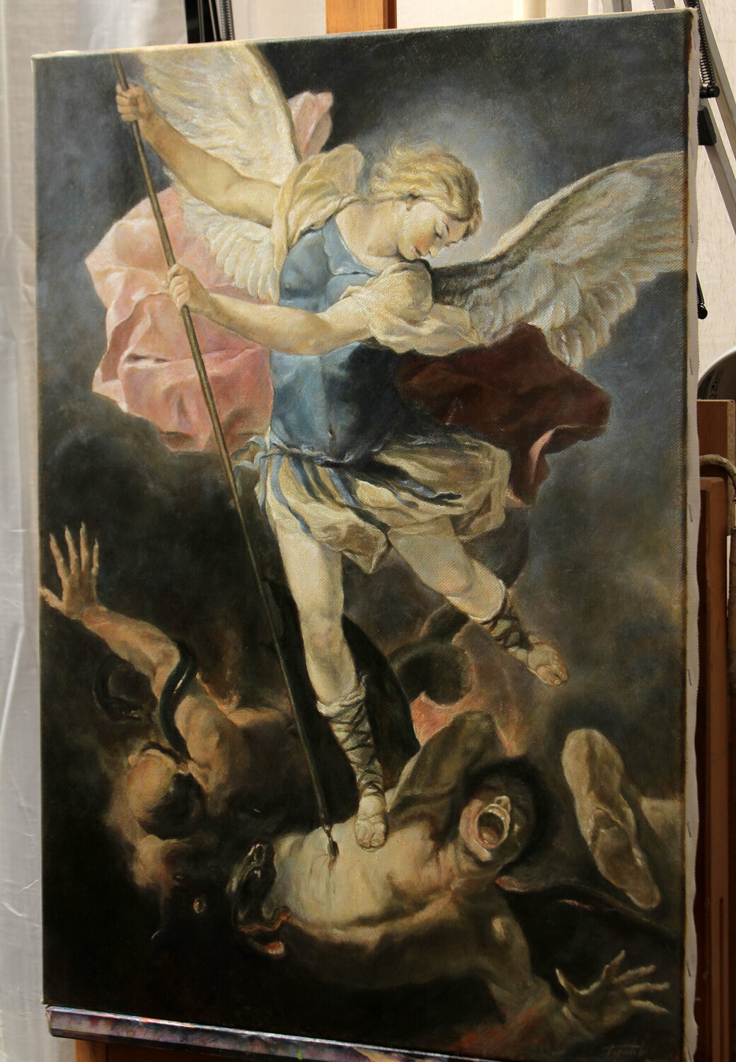 Archangel Michael - after Luca Giordano St. Michael von Darko Topalski ...