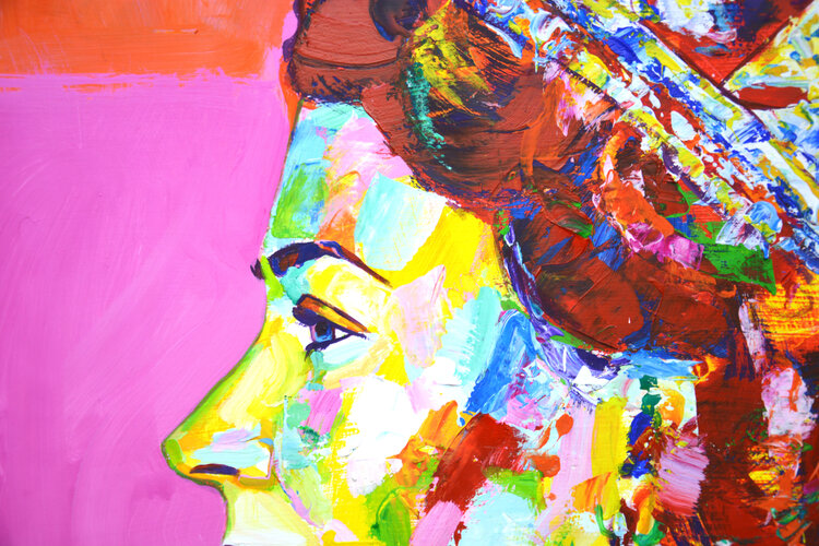 Queen Elizabeth II. by Iryna Kastsova (2022) : Painting Acrylic on ... Queen Elizabeth II. by Iryna Kastsova (2022) : Painting Acrylic on ...