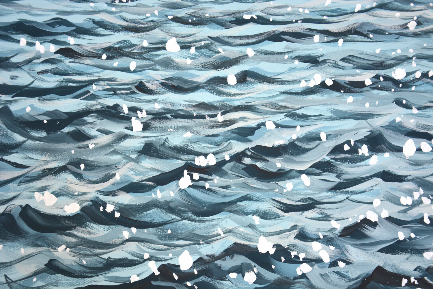 Silver mosaic 2. by Iryna Kastsova (2021) : Painting Acrylic on Canvas ...