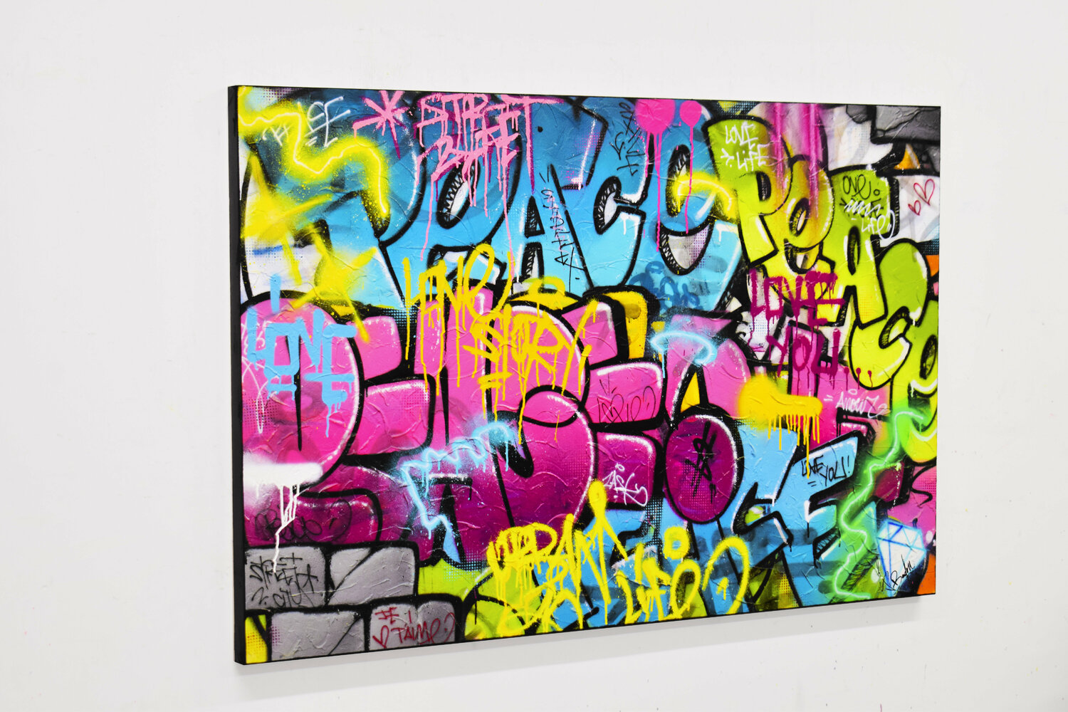 GRAFFITI WALL by Vincent Bardou (2020) : Painting Acrylic, Oil on ...