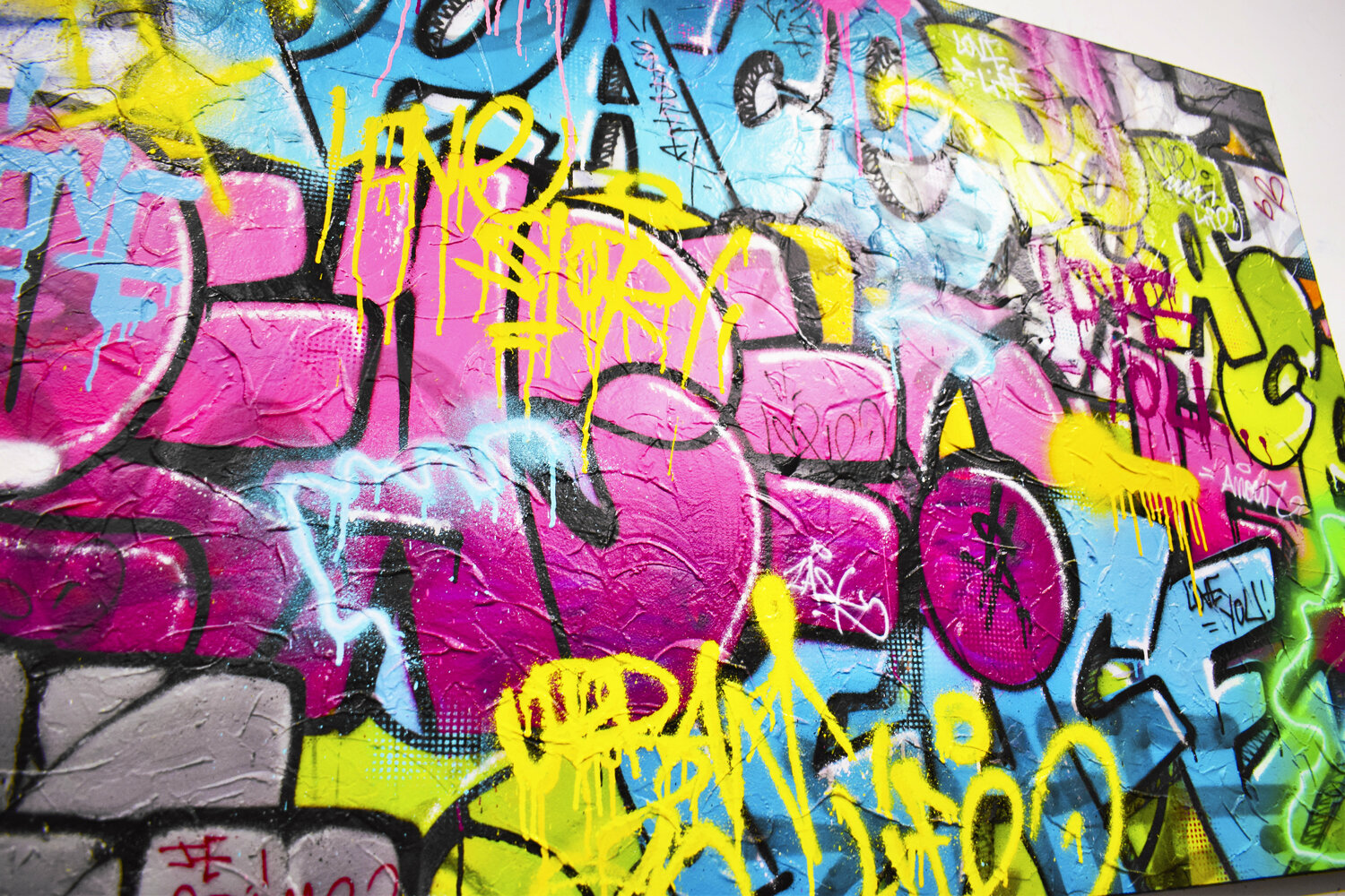 GRAFFITI WALL by Vincent Bardou (2020) : Painting Acrylic, Oil on ...