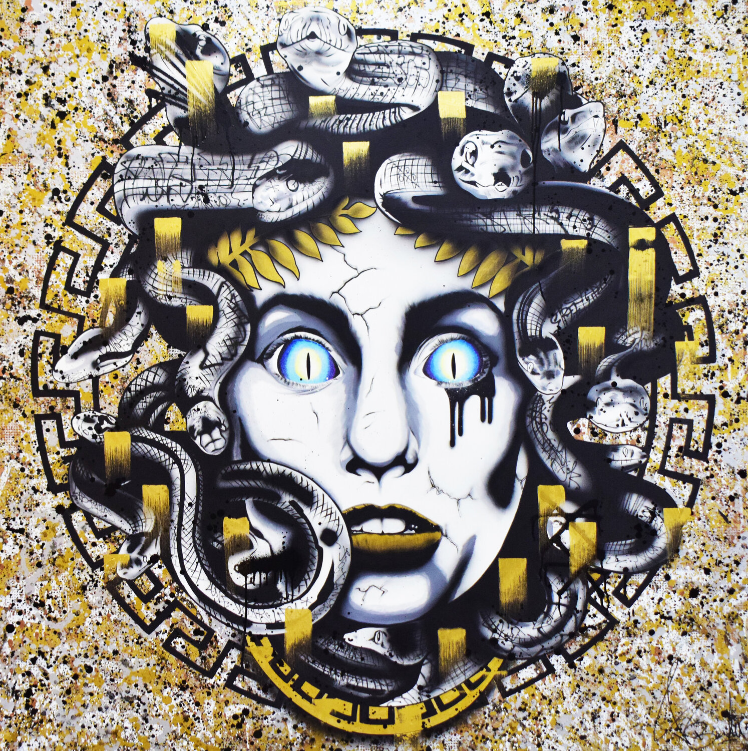 MEDUSA by Vincent Bardou (2022) : Painting Acrylic, Oil on Canvas ...