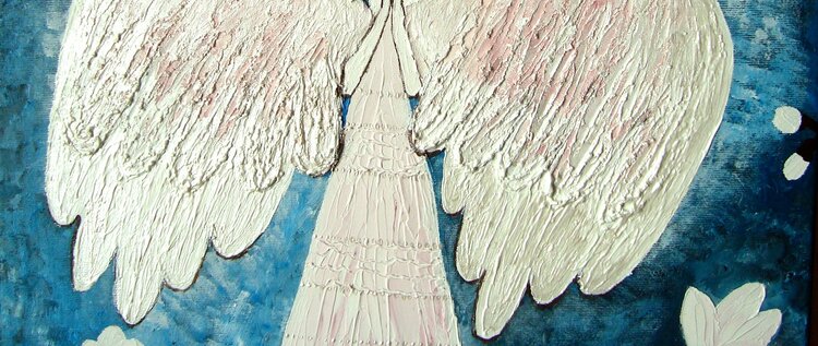 Angel Suriel by Elena Parau (2017) : Painting Acrylic, Pencil on Canvas ...