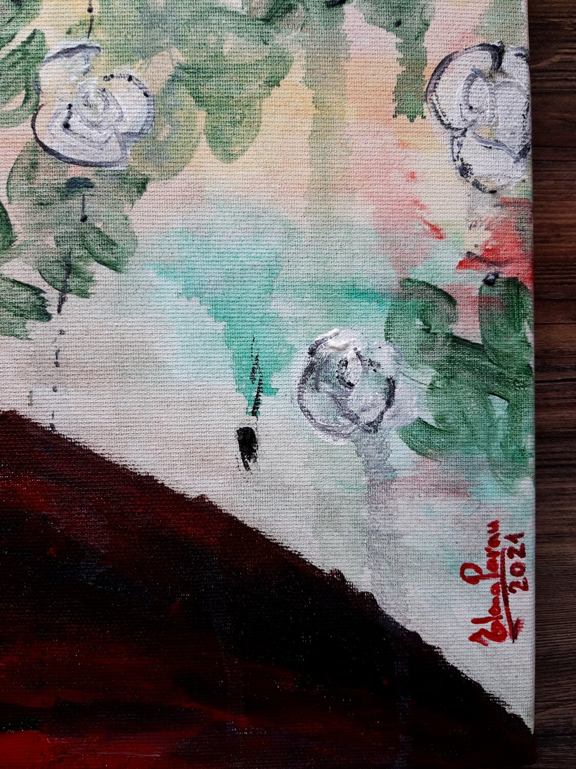 Isabella by Elena Parau (2021) : Painting Acrylic, Pencil on Canvas ...