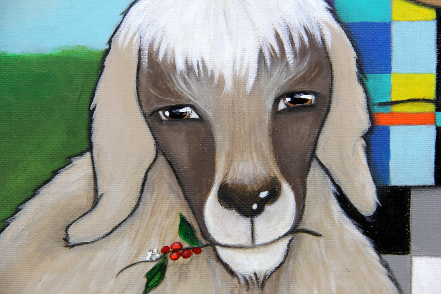 Kaldi and a Goat by Ilaamen Pelshaw (2017) : Painting Acrylic, Graphite ...