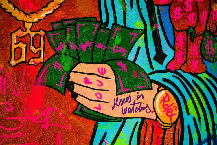 Cool Lord Jesus by Carlos Pun (2020) : Painting Acrylic, Watercolor on ...