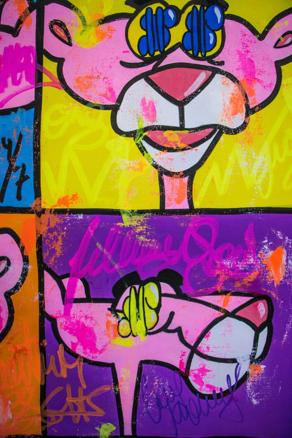 Pink Panther Money Expressions Pop Art by Carlos Pun (2021) : Painting ...
