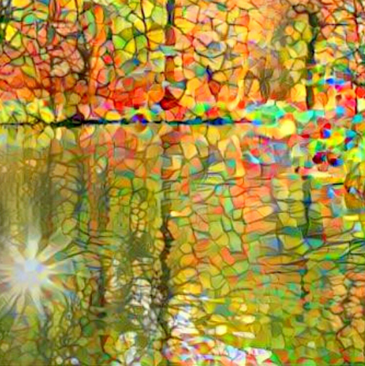 RIVER IN THE FOREST 2 by Nik Tod (2022) : Painting Acrylic, Screen ...