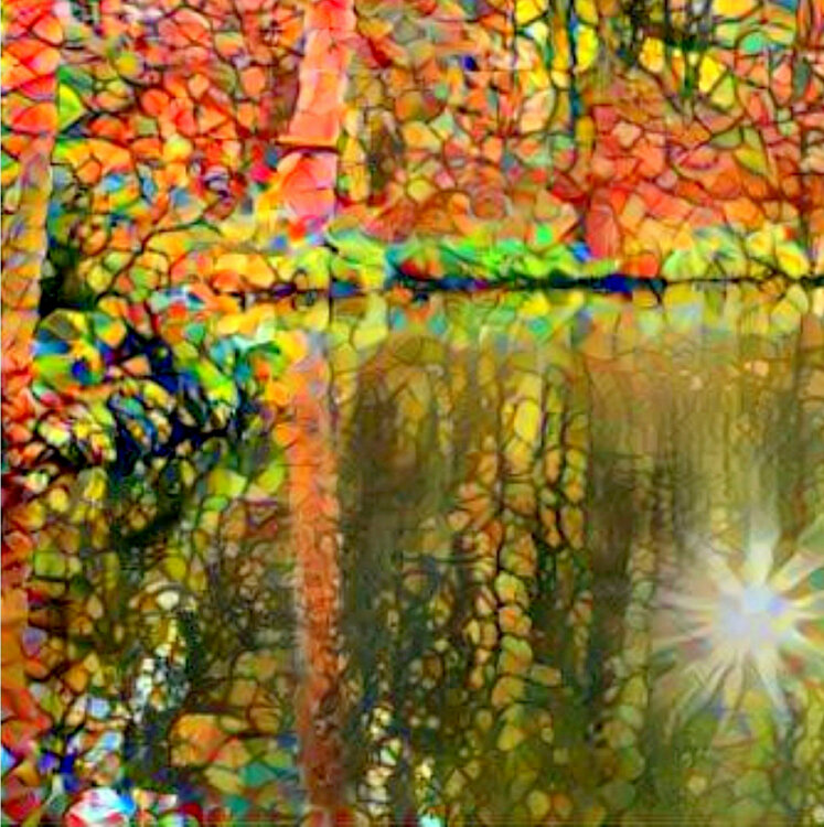 RIVER IN THE FOREST 2 by Nik Tod (2022) : Painting Acrylic, Screen ...
