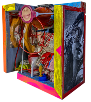 01- 5 RED LIPS, BLUE DOT, WHITE LIMBS by Aleks Rosenberg (2023 ...